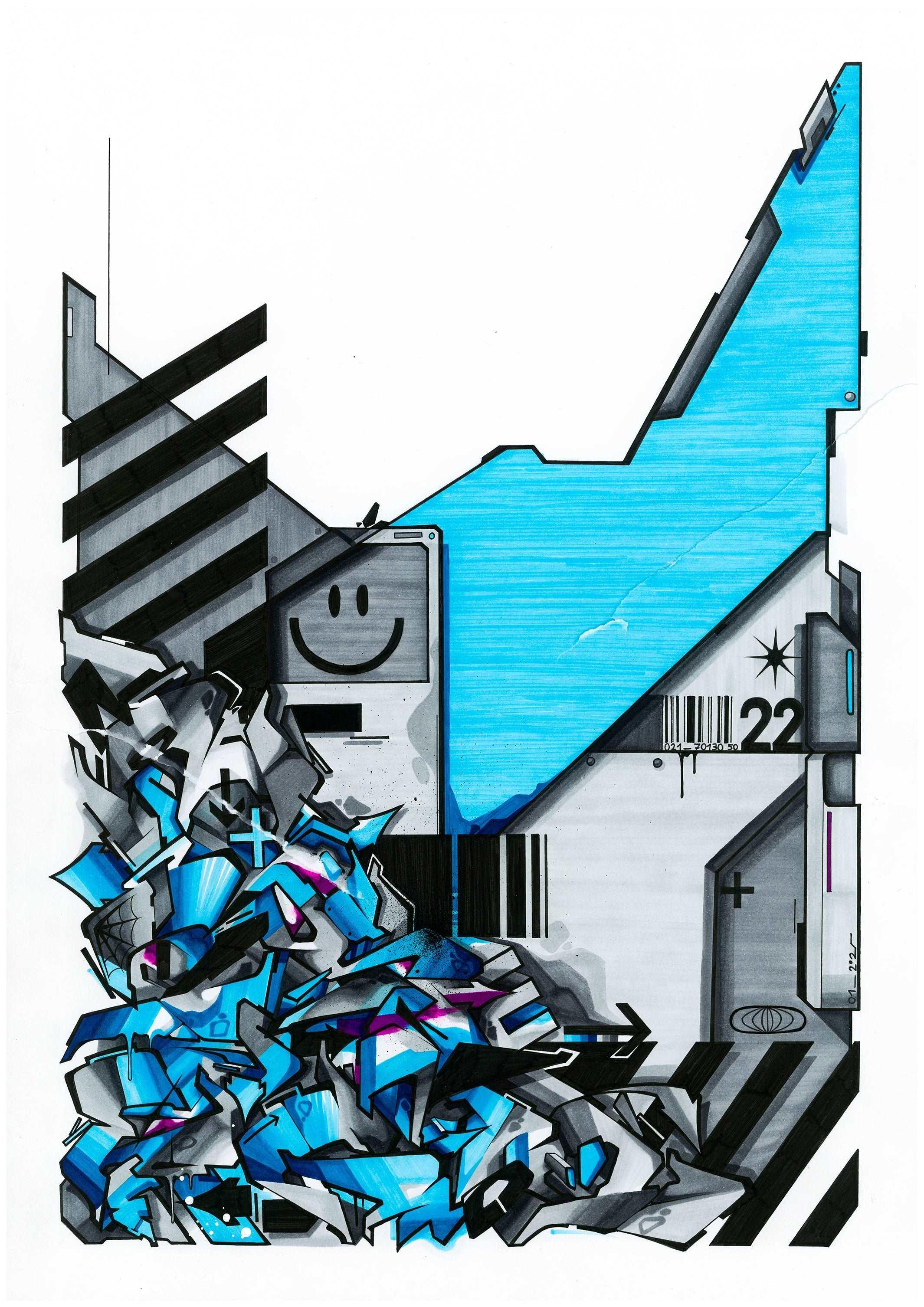 Blue Order 02 by Joe Abstract